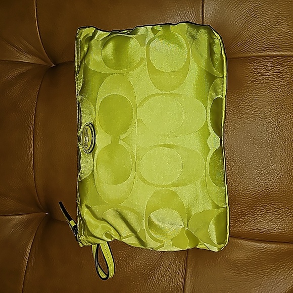 Coach | Bags | Final Coach Signature Nylon Citron Yellow Green Tote ...